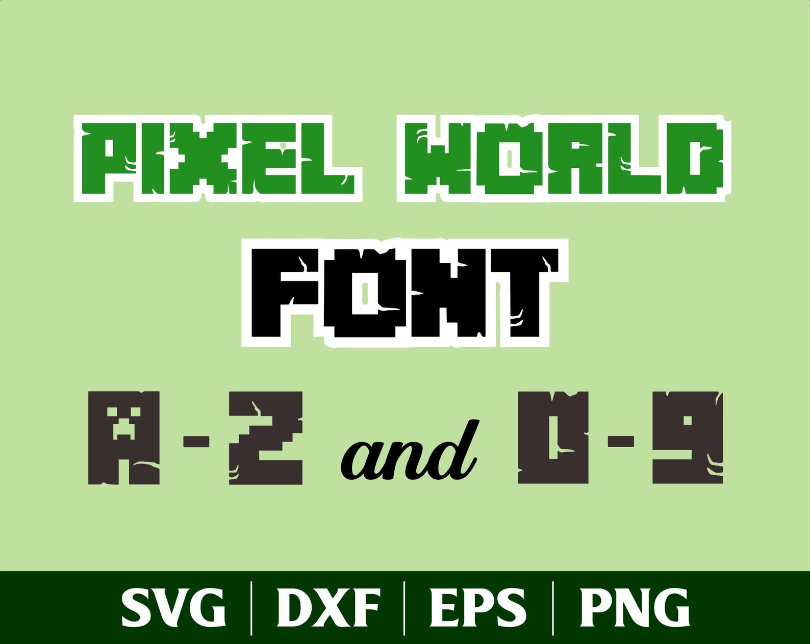 Gamer Font Bundle: Alphabet, Numbers SVG, PNG Cut Files (digital ...