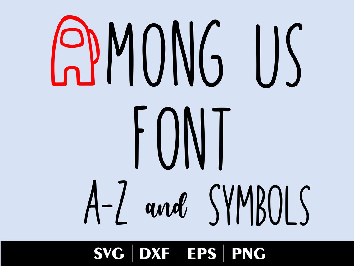 Among us Font SVG Letters and Symbols Video game font Png | Etsy