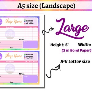 Canva Receipt Template / Receipt Book / Personalized Receipt / Editable ...