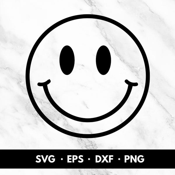 Smiley Face Svg - Etsy
