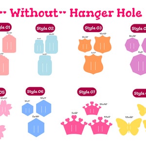 Hair Bow Clip Display Card 03 Bundle of 8 Style and 3 Sizes, Total of ...