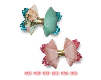 Hair Bow Template SVG Hair Bow SVG, PDF Digital Template Hair Bow ...