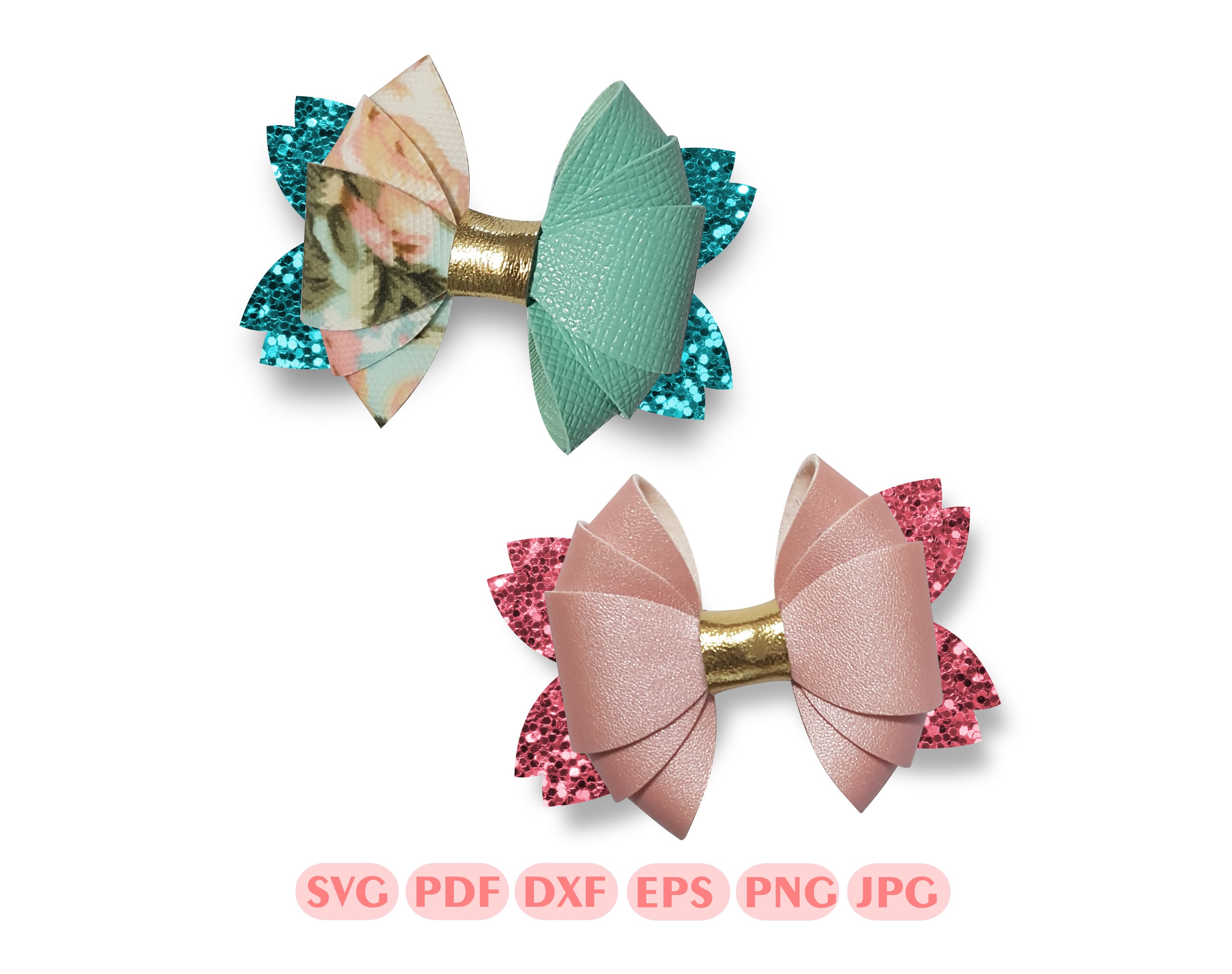 Hair Bow Template SVG Hair Bow SVG PDF Digital Template - Etsy