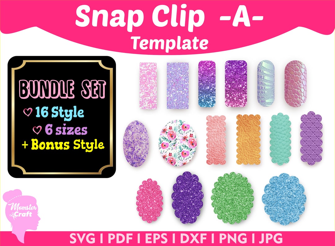 Bundle of 16-snap Clip Template L Clippie Cover ++ Plus BONUS ++ L Svg ...