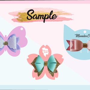 Hair Bow Clip Display Card 02 Bundle of 8 Style and 3 Sizes, Total of ...