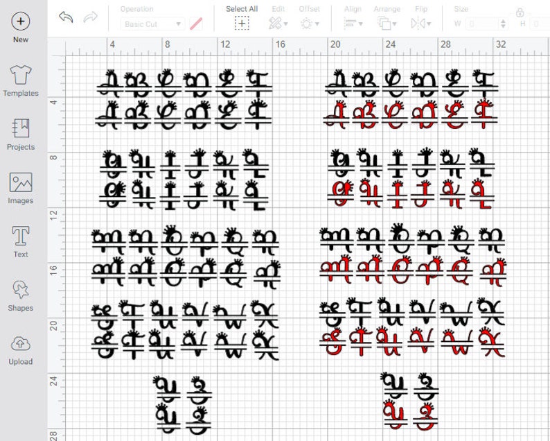 Crown Alphabet Split Monogram Svg Eps Dxf Png Split Name - Etsy