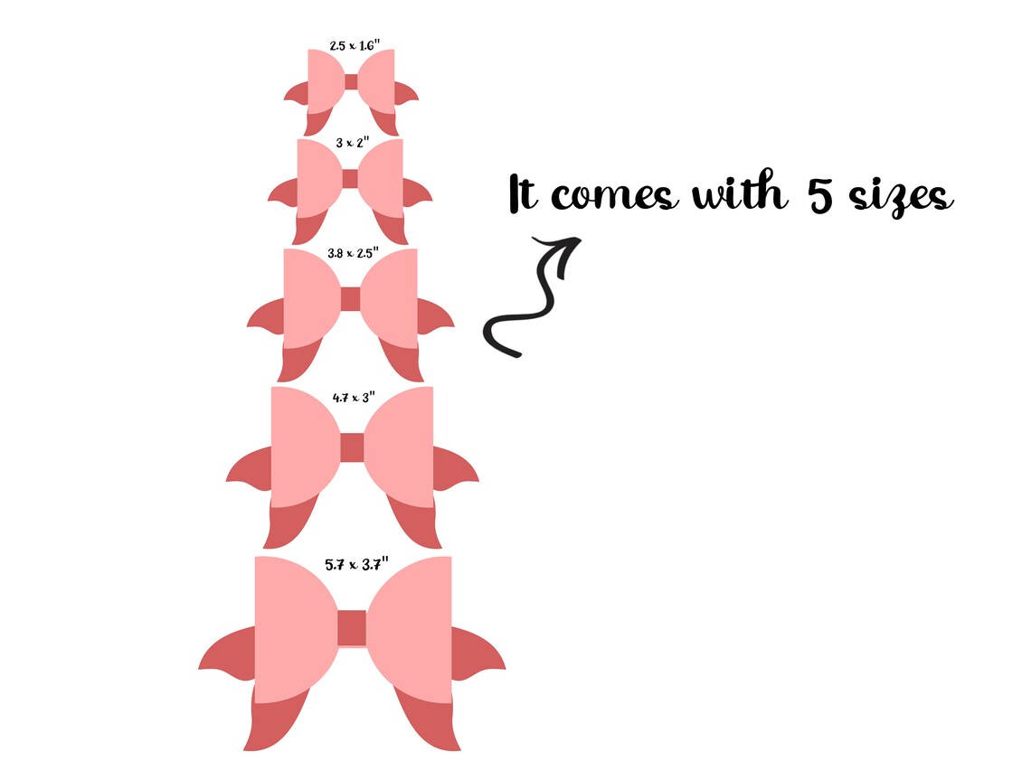 Bow Template SVG Bow SVG Bow Template Hair Bow Template | Etsy