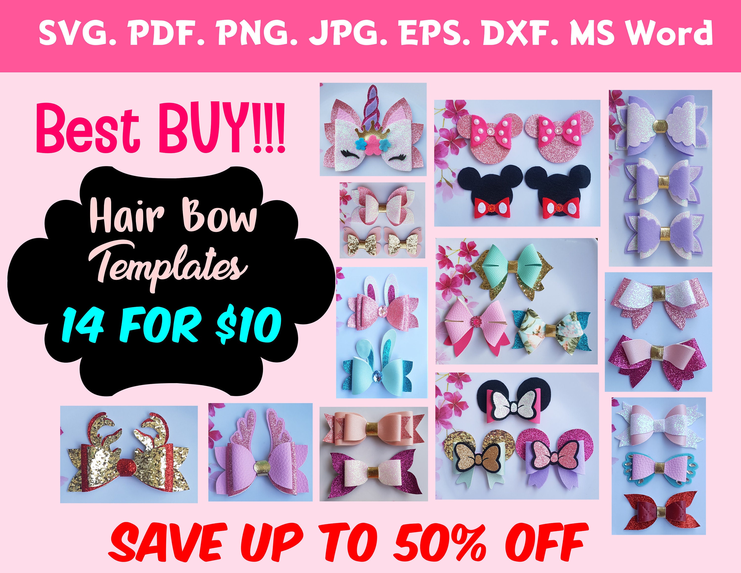 Basic Simple Bow Template SVG Bow SVG Bow Template Hair Bow - Etsy
