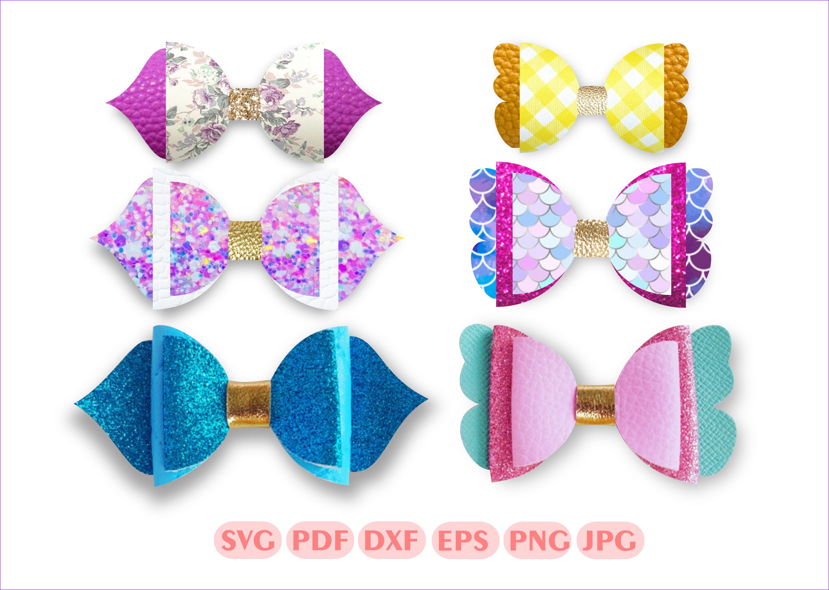 Hair Bow Template SVG Bow SVG Bow Template Hair Bow - Etsy