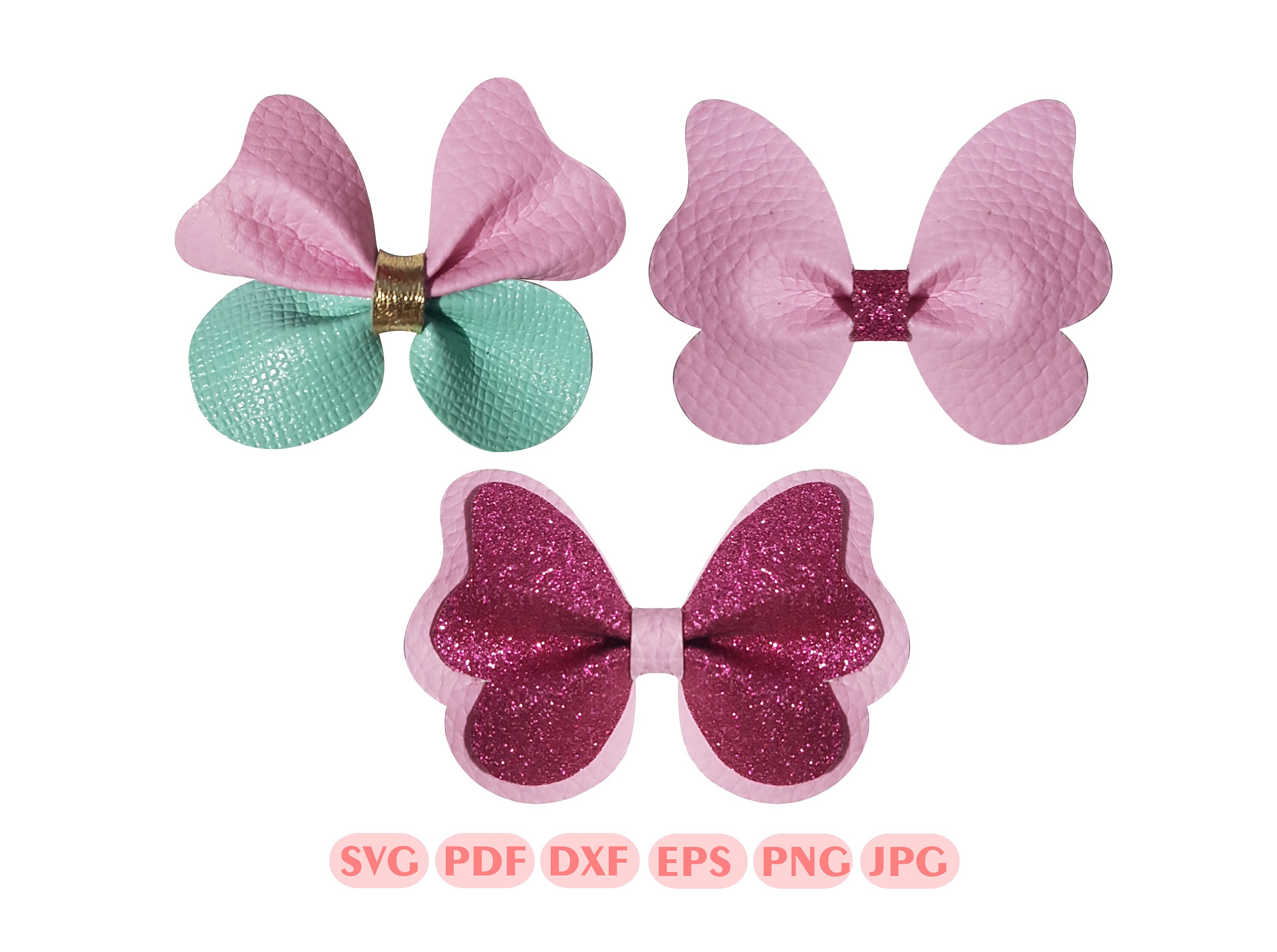 Butterfly Svg Butterfly Bow Svg Bow Template Hair Bow Svg - Etsy