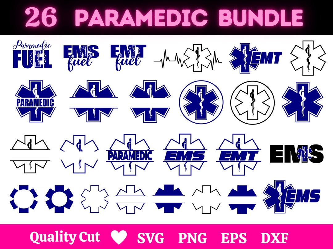 Paramedic SVG Bundle: Star of Life, EMT, EMS (digital Download) - Etsy