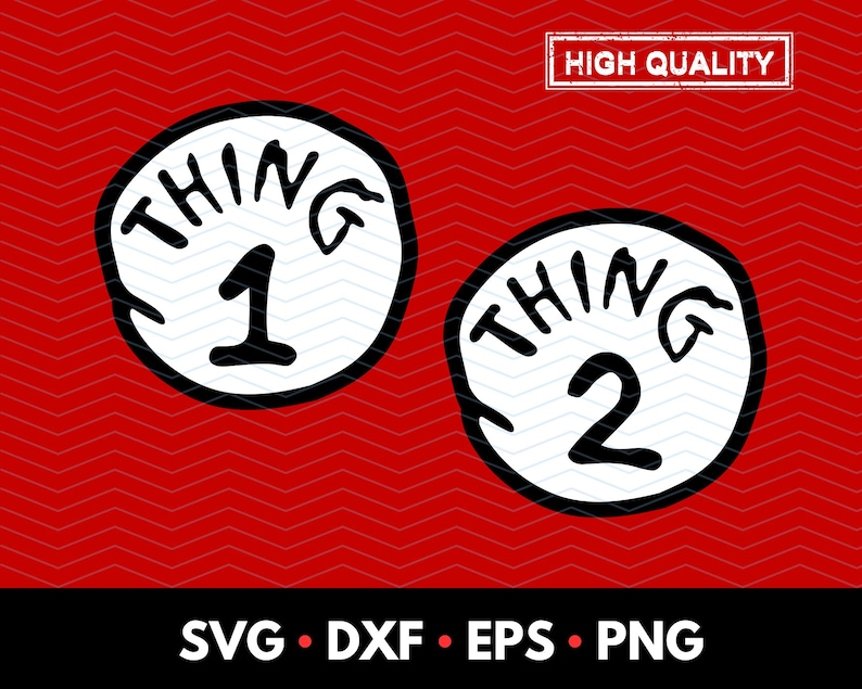 Thing 1 Thing 2 SVG: Halloween Costume Design (digital Download) - Etsy