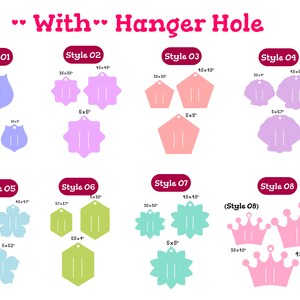 Hair Bow Clip Display Card 01 - Bundle of 8 Style and 3 Sizes, Total of ...