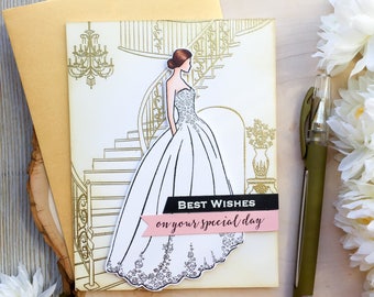 Wedding dress card | Etsy