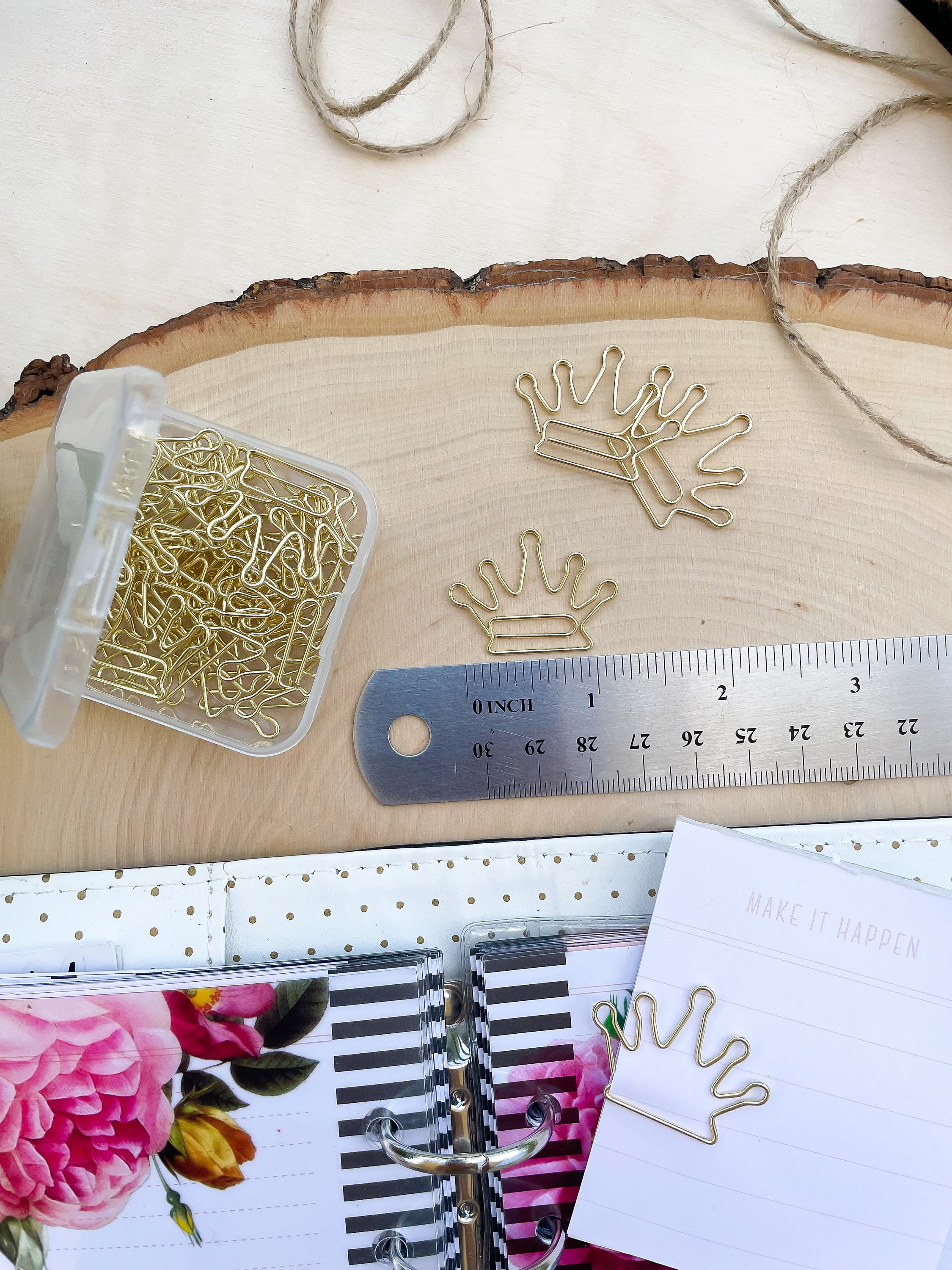 Gold Crown Paper Clips - 25 PCS, Planner Accessories - Etsy