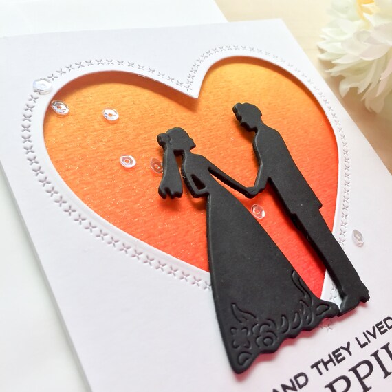 The Bride and Groom Wedding Day Card Happily Ever After Paper Paper ...