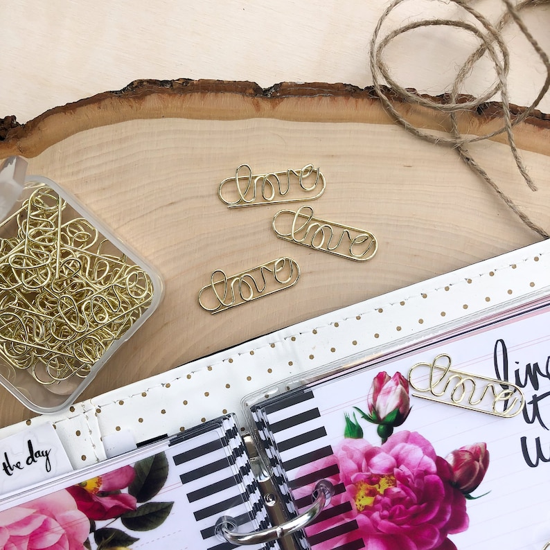 Gold Paper Clips for Planner Decoration for Office Supplies Cute Office ...