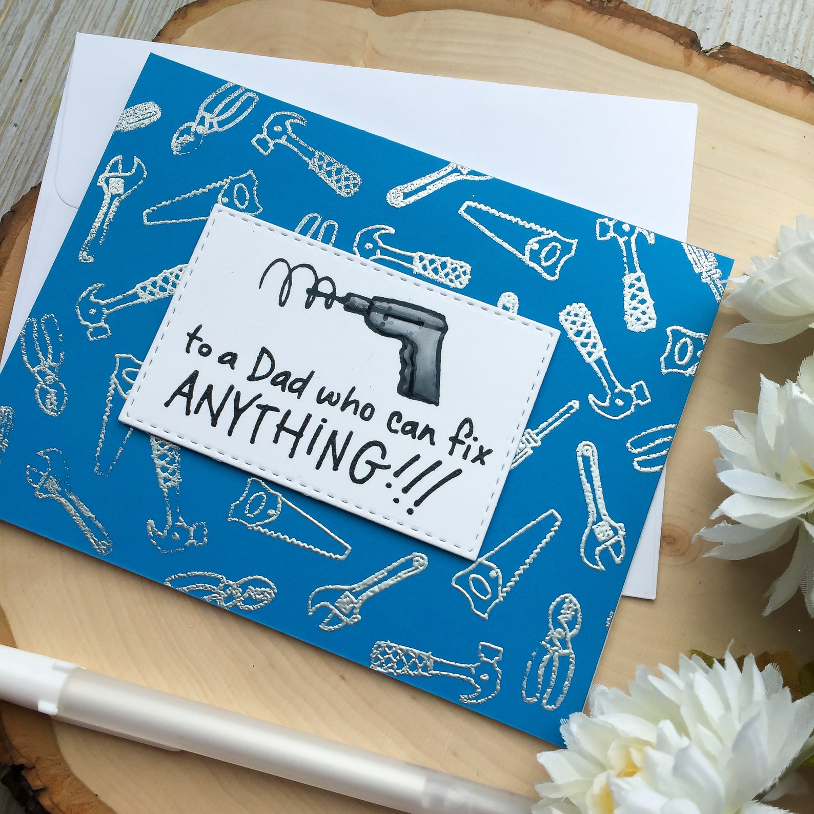 Fathers Day Card Handmade Card Handmade Fathers Day Card | Etsy