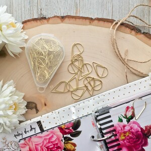 Gold Paper Clips - Cute Planner Decorations, Office Supplies (50 PCS ...
