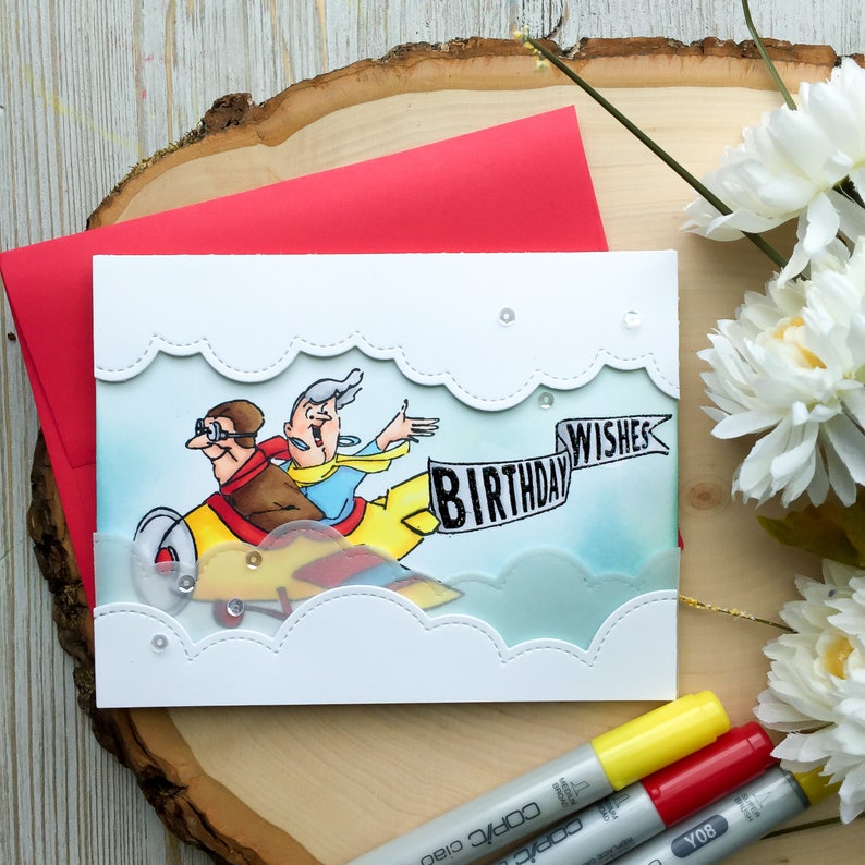 Handmade Birthday Card Funny Birthday Card Pilot Happy - Etsy