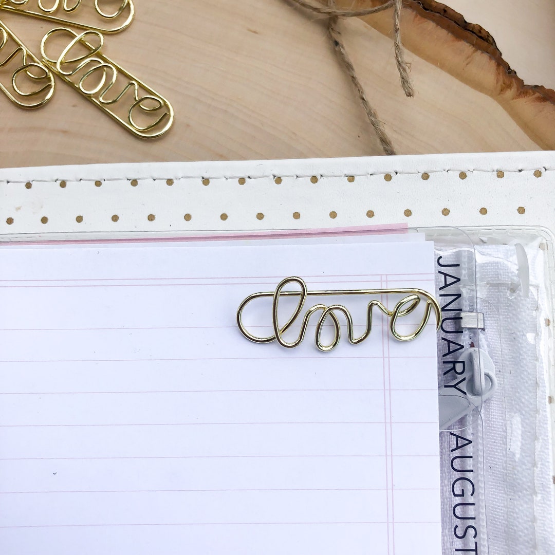 Gold Paper Clips for Planner Decoration for Office Supplies Cute Office ...