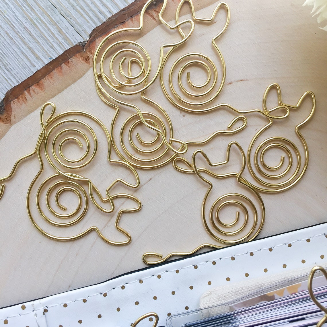 Gold Paper Clips Paper Clips 8 Pieces Planner Decorations | Etsy