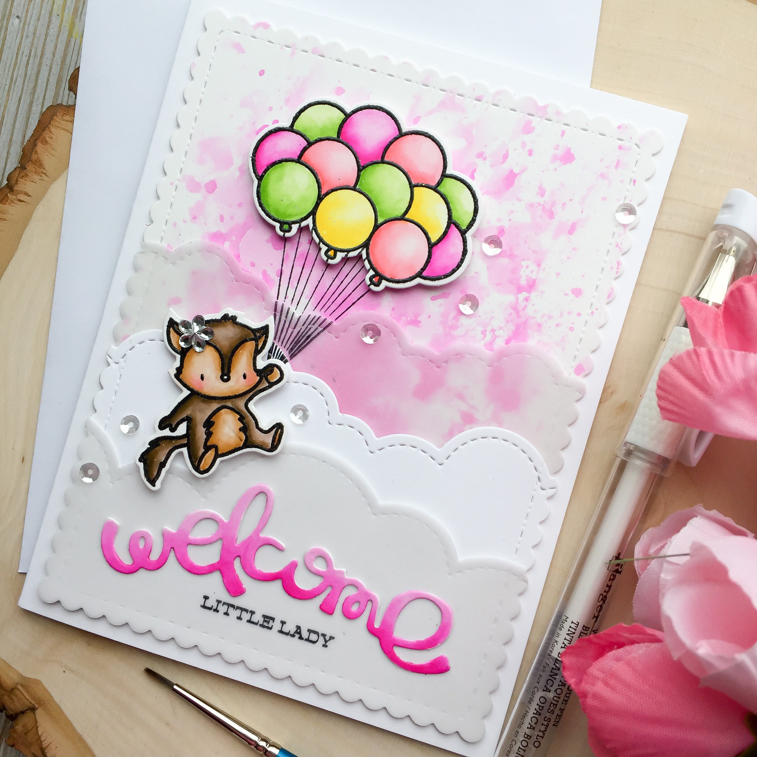 Baby Shower Card Handmade Card Its a Girl Baby Cards Baby | Etsy