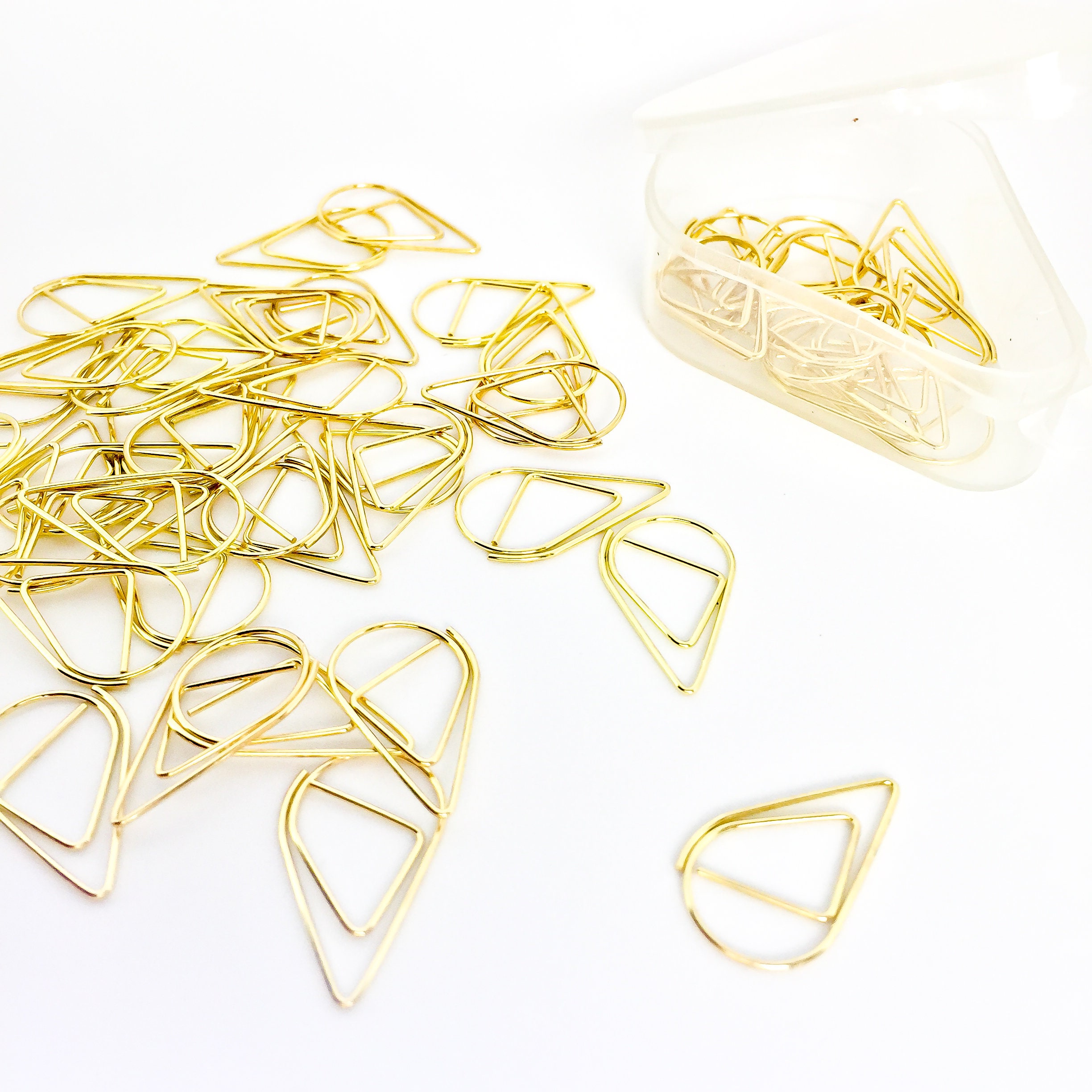 Gold Paper Clips - 50 PCS, Planner Decorations, Office Supplies, Cute ...