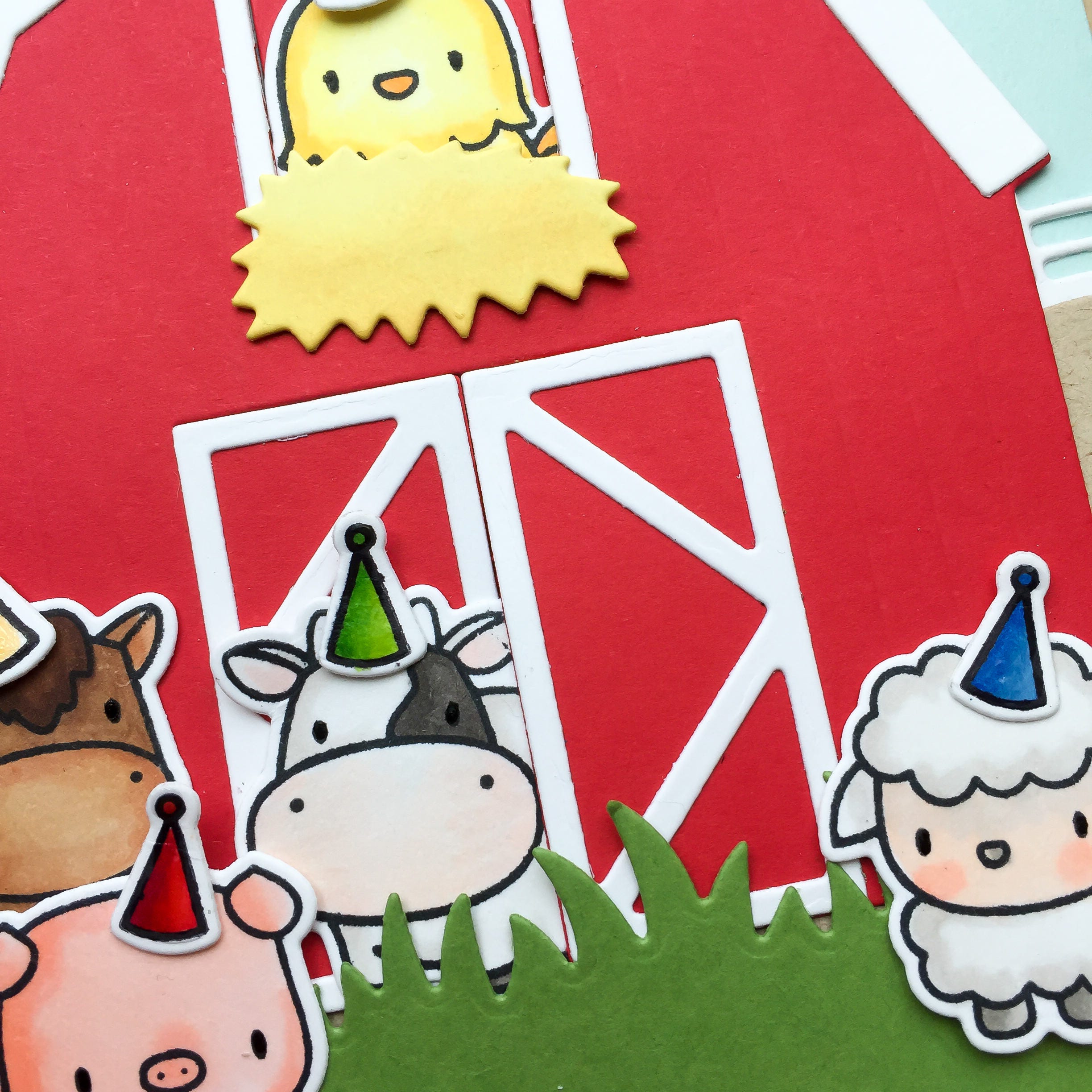 Handmade Farm Animal Birthday Card for Kids - Etsy