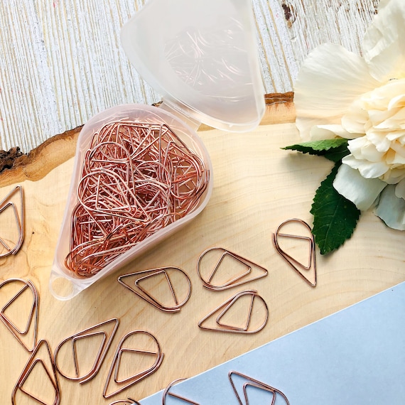 Rose Gold Paper Clips 60 PCS Planner Decorations Office - Etsy