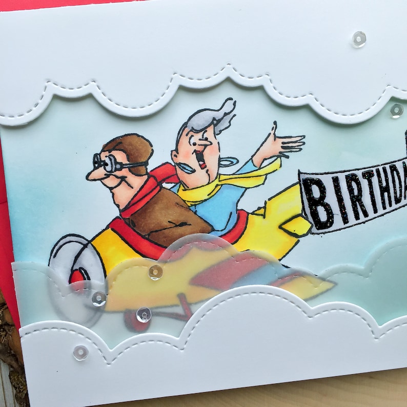 Handmade Birthday Card Funny Birthday Card Pilot Happy - Etsy