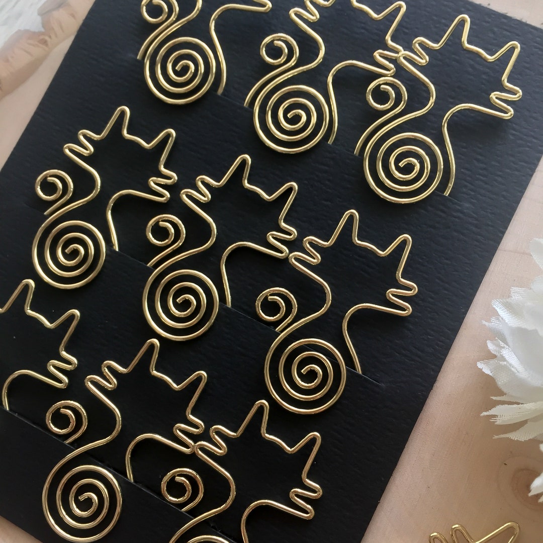 Gold Paper Clips, Planner Decorations, Office Supplies, Bookmarks, Cat ...