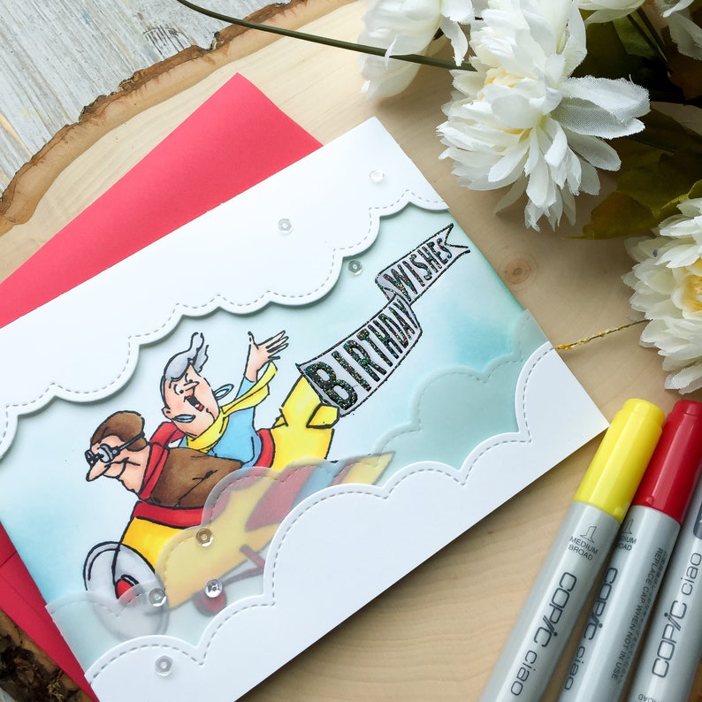 Handmade Birthday Card Funny Birthday Card Pilot Happy - Etsy