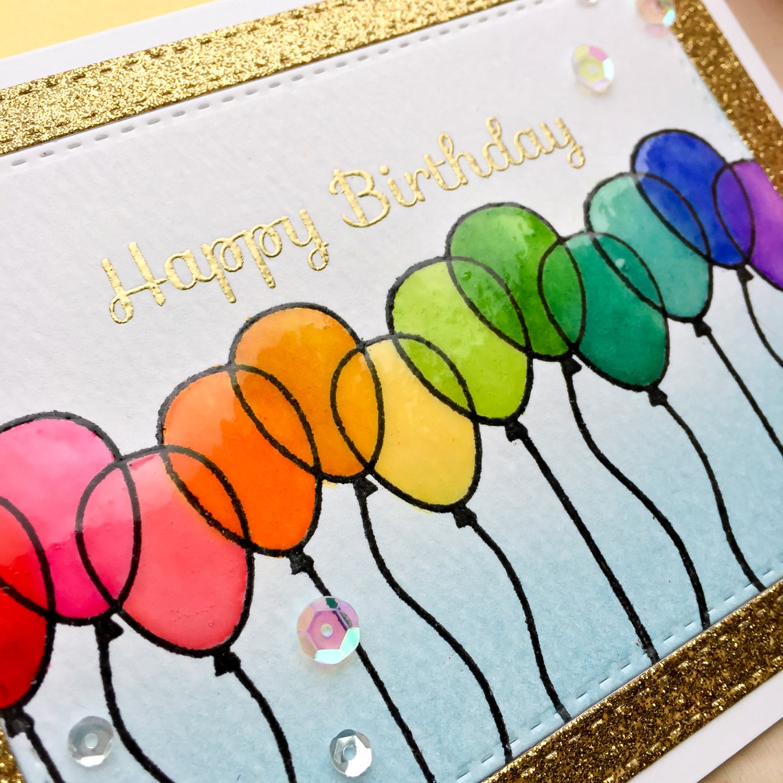 Handmade Birthday Card Happy Birthday Happy Birthday Card - Etsy
