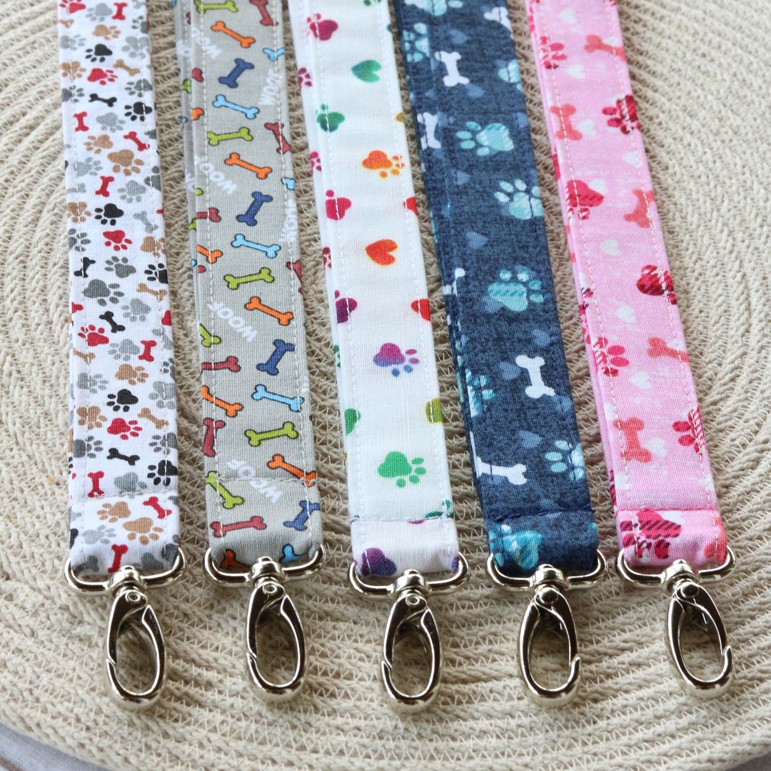 Dog Paw Lanyards, Animal Badge Holder, Dog Paw Badge ID Holder, Key ...