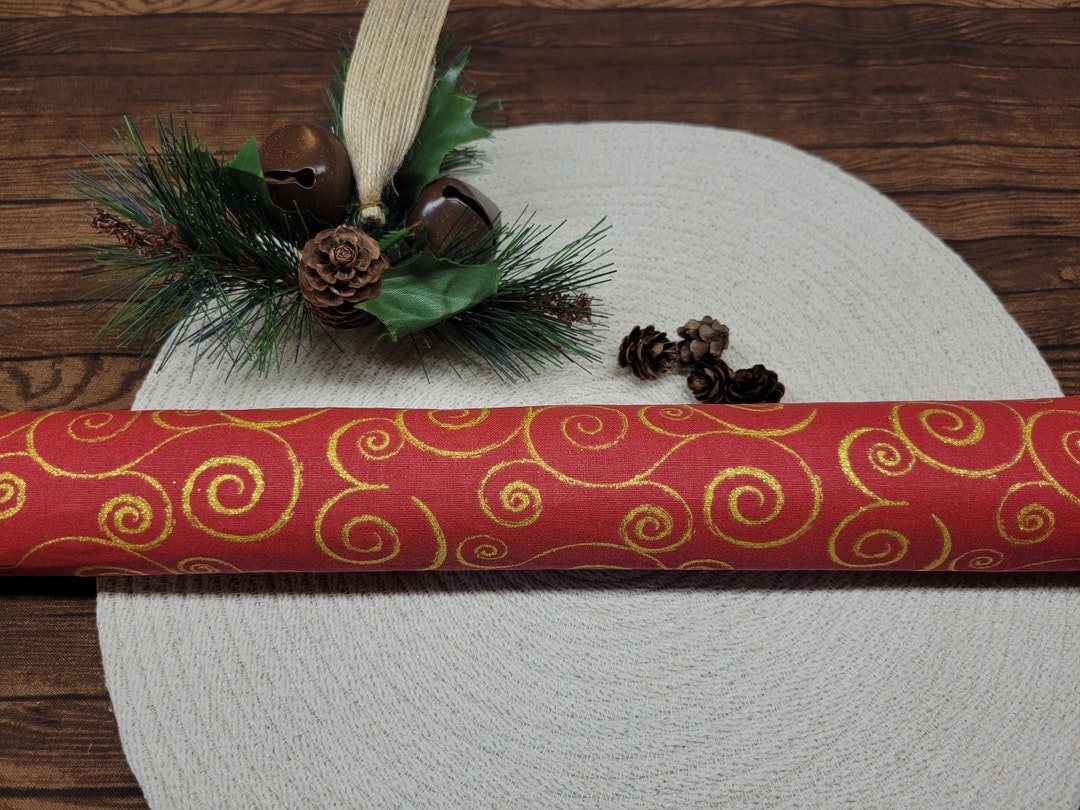 Cedar or Balsam Filled Door or Window Draft Blocker With Red and Gold ...