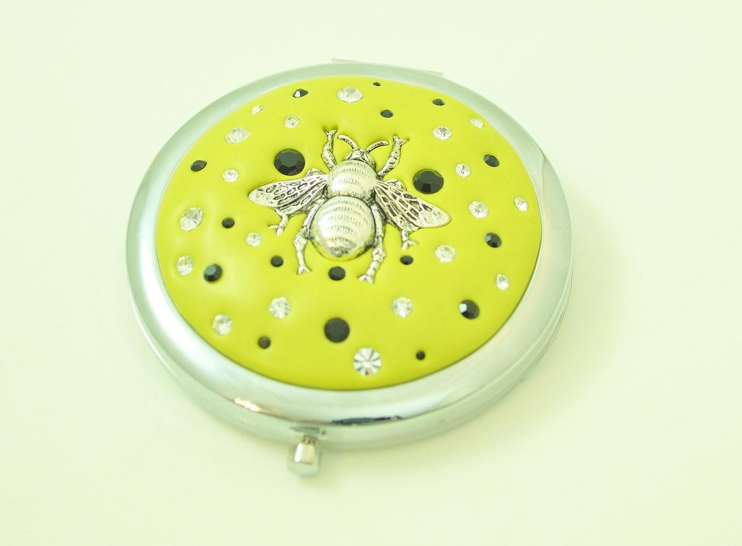 Bumble Bee Jeweled Compact Mirror - Etsy