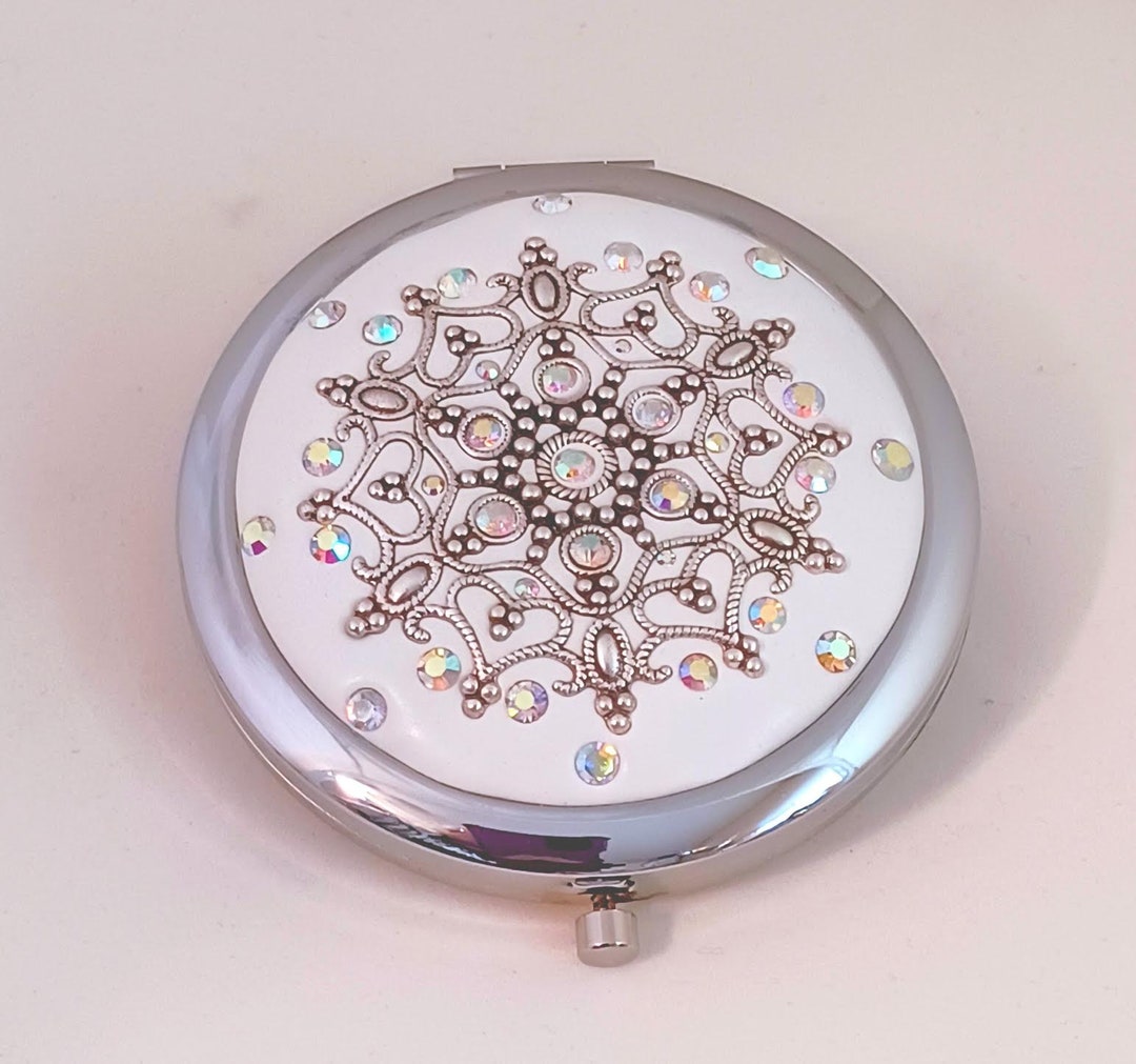 Jeweled Snowflake Compact Mirror - Etsy