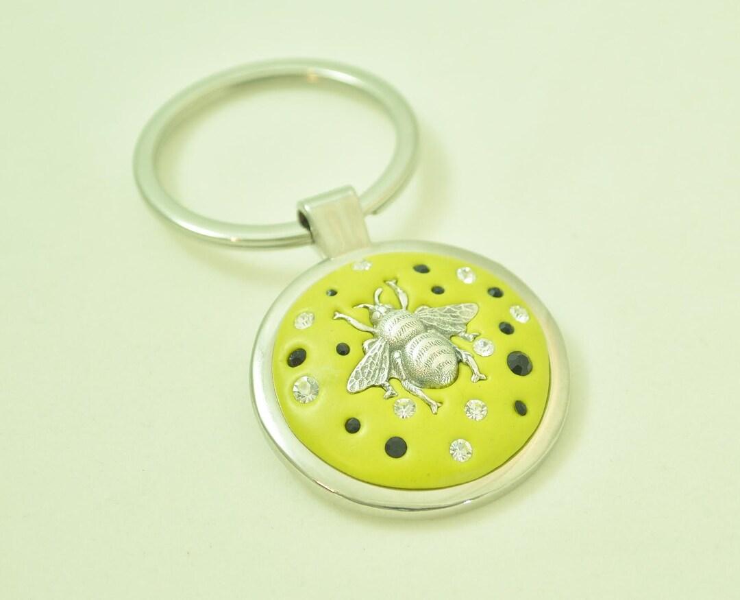 Jeweled Bumble Bee Key Ring - Etsy