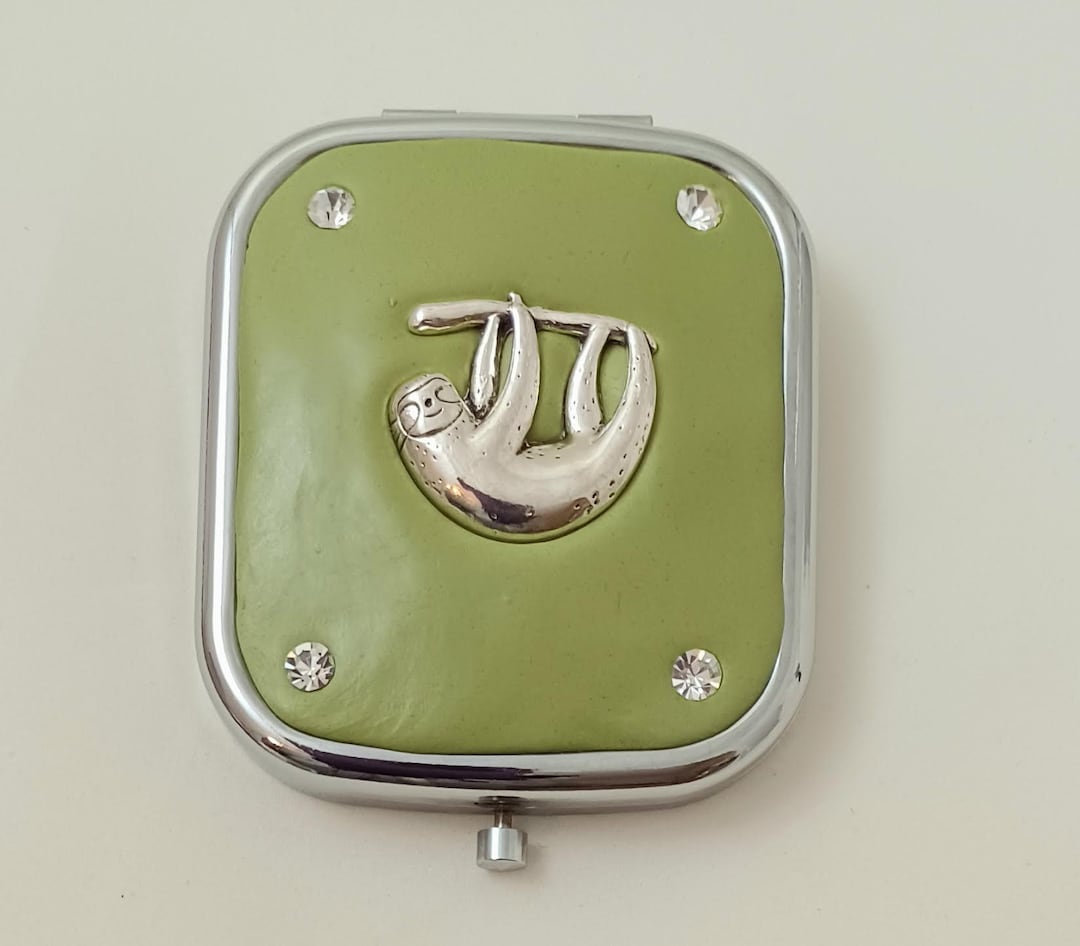 Cute Sloth Jeweled Compact Mirror - Etsy