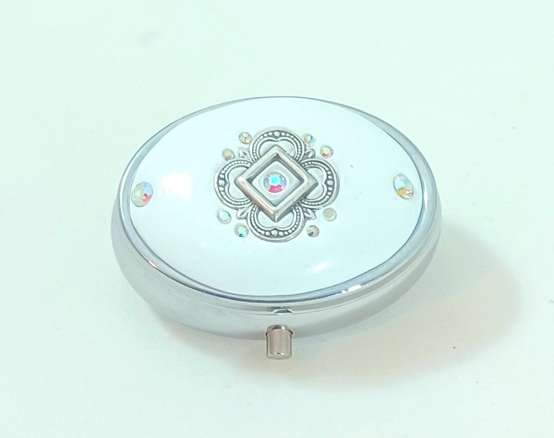Filigree Jeweled Pill Box - Etsy