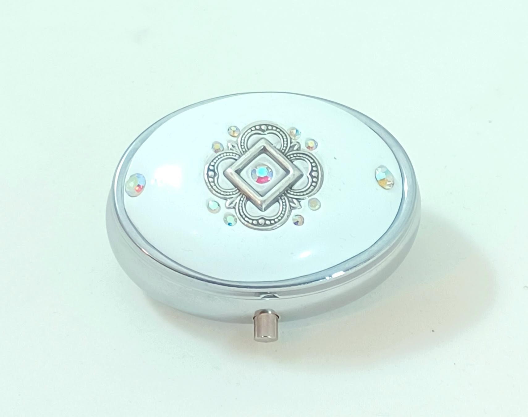 Filigree Jeweled Pill Box - Etsy