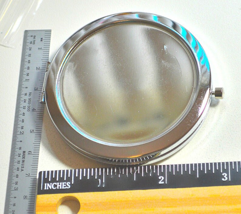 Elegant Green Jeweled Compact Mirror - Etsy