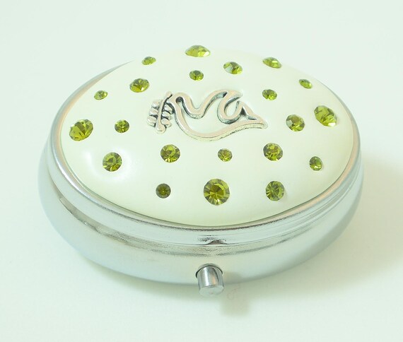 Dove & Olive Branch Jeweled Pill Box | Etsy