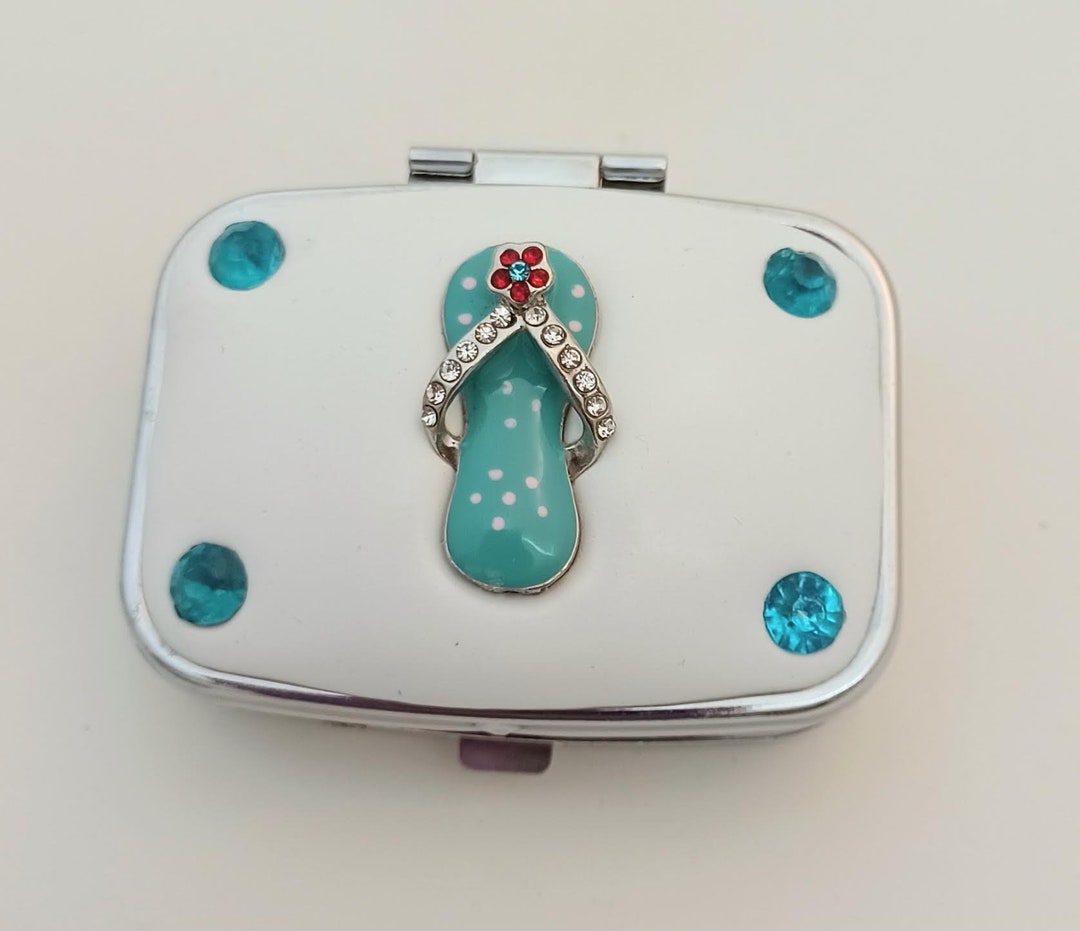Jeweled Flip Flop Pill Box - Etsy