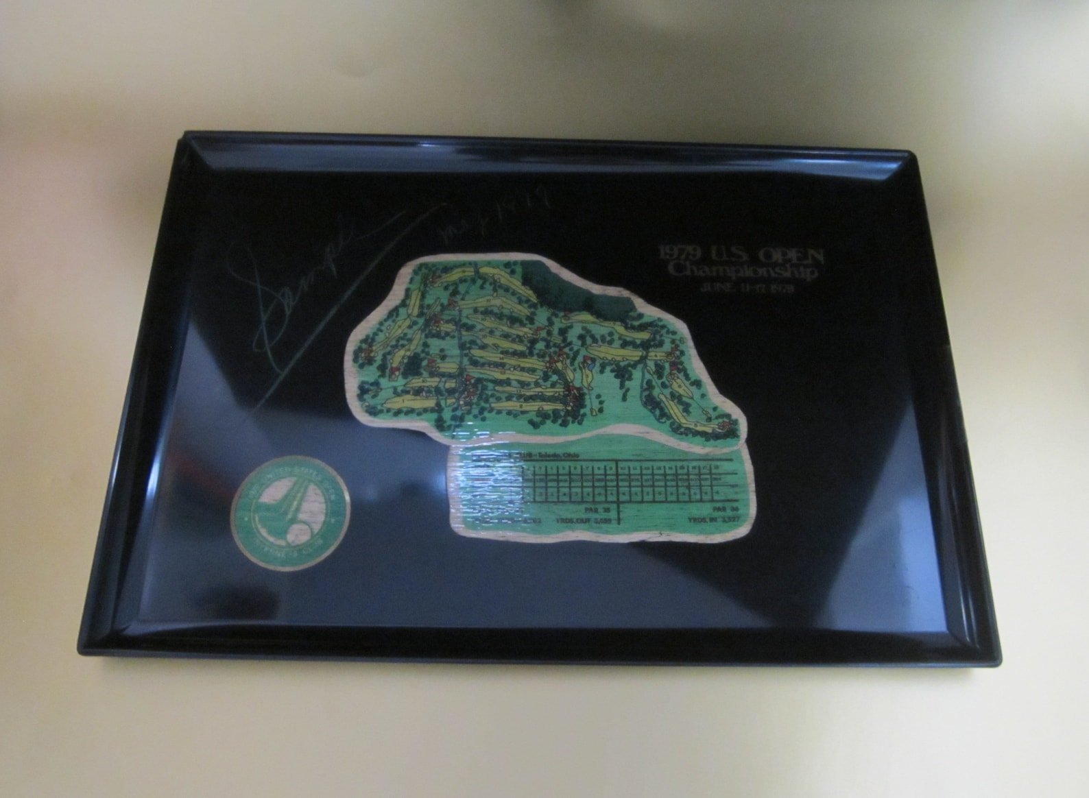 1979 US Open Couroc Tray: Vintage Golf Collectible, Inverness Club Rare ...