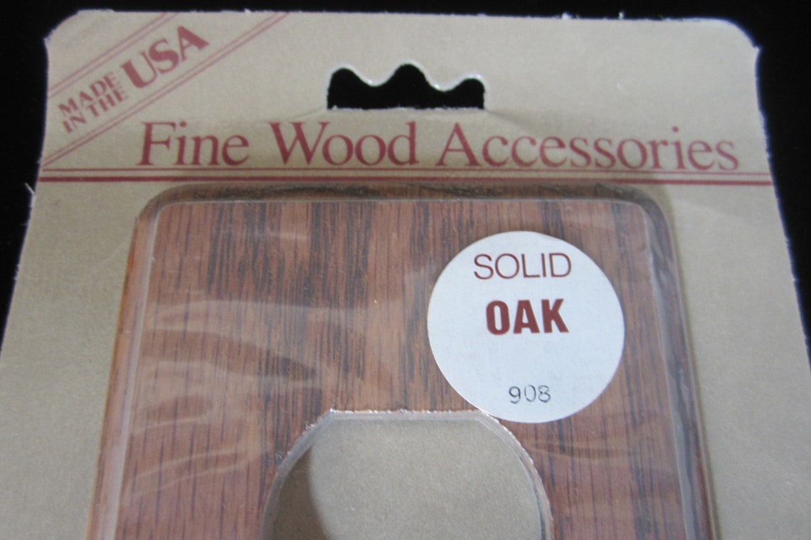Vintage Solid Oak Duplex Outlet Cover • Fine Wood Accessories, New in ...