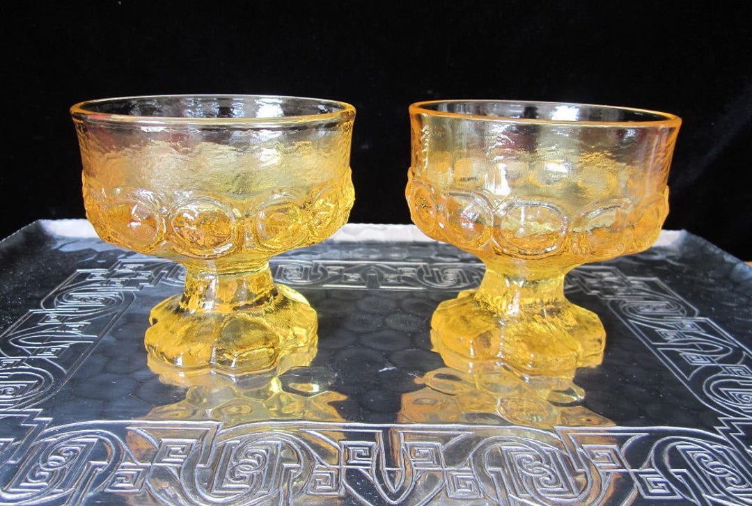 Vintage Franciscan Madeira Cornsilk Yellow Champagne Sherbet Glasses ...