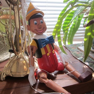 15" Wooden Pinocchio Marionette String Puppet • Vintage Mid-20th ...