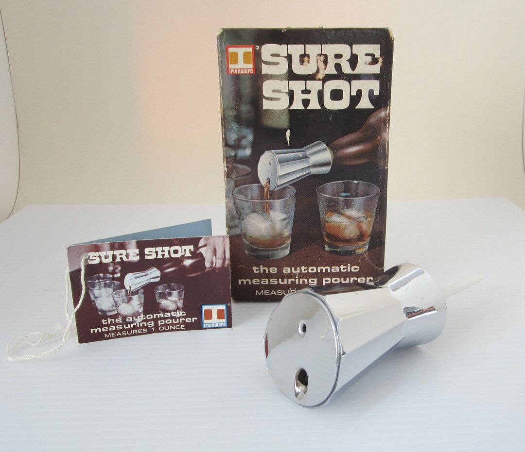 1968 Sure Shot Liquor Pourer • Vintage Chrome Irvinware, Original Box ...